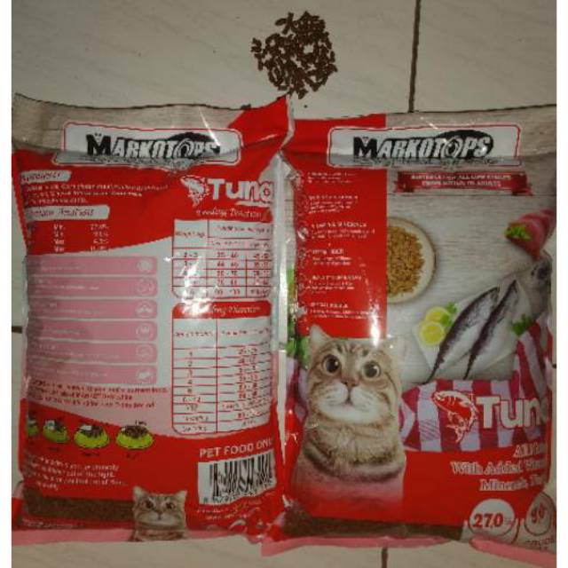 Jual Makanan kucing markotop tuna dry cat food kemasan 800 gr Indonesia ...
