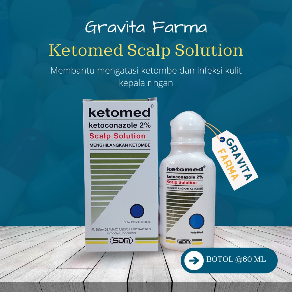 Jual Ketomed Shampoo Scalp Solution 60 mL KEMASAN BARU | Shopee Indonesia