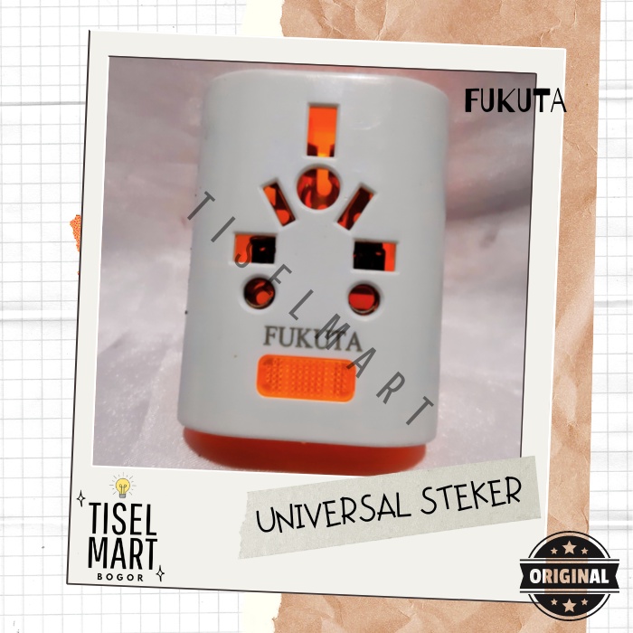 Jual Universal Steker 3 Kaki FUKUTA Arde T Adaptor Converter 13A 250V ...