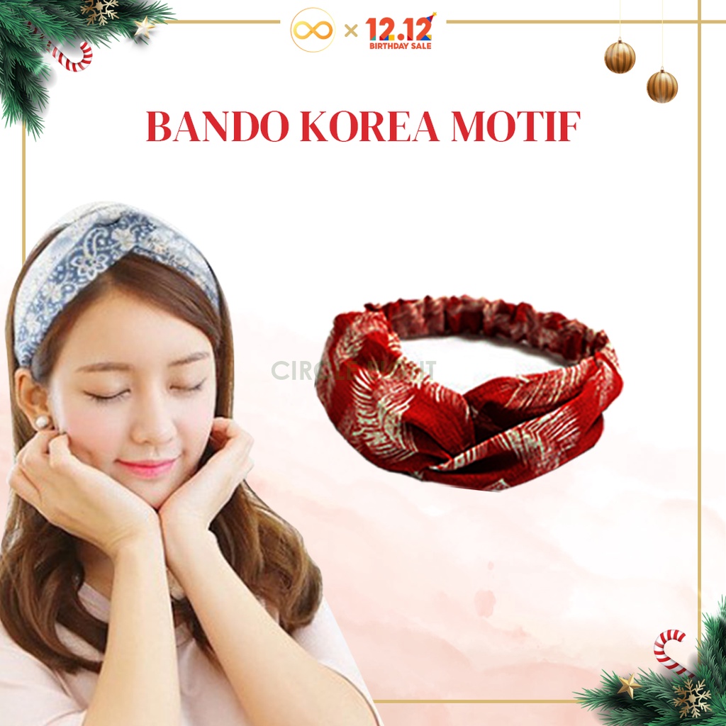 Jual Bando Bandana Kain Motif Ala Korea Impor 100 % | Shopee Indonesia