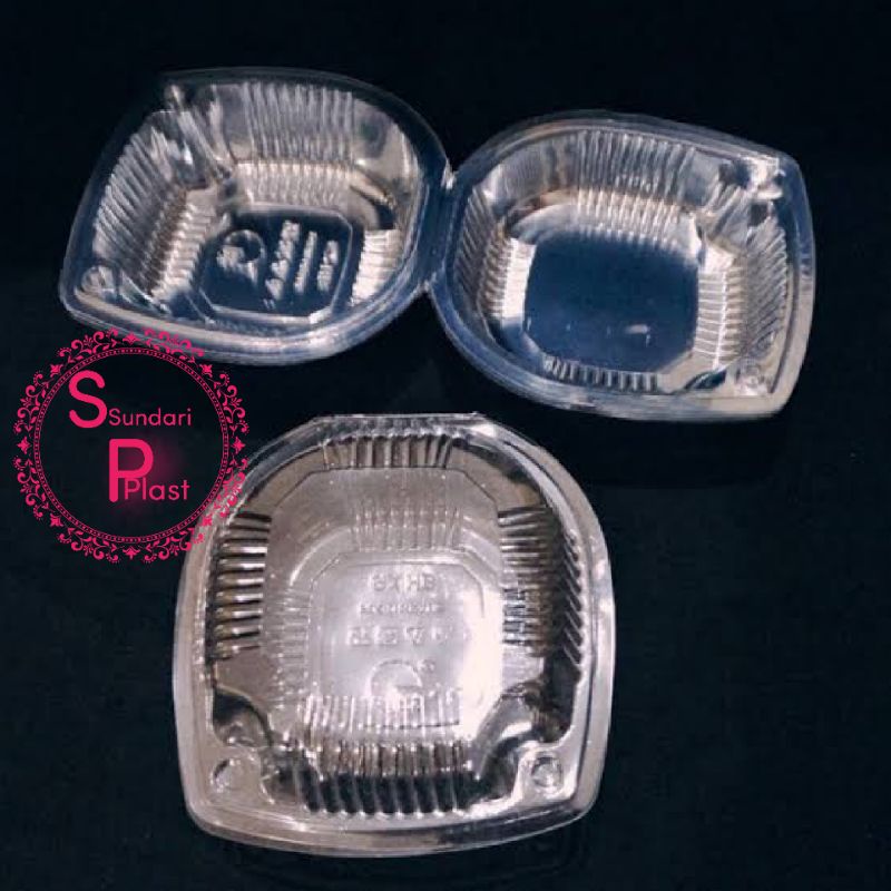 Jual isi 50pcs mika Hamburger / Mika roti / Mika Bolu Plastik Bening ...