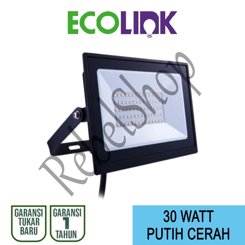 Jual Lampu Sorot Tembak Ecolink Flood Light 30 Watt Putih Floodlight 30W | Shopee Indonesia