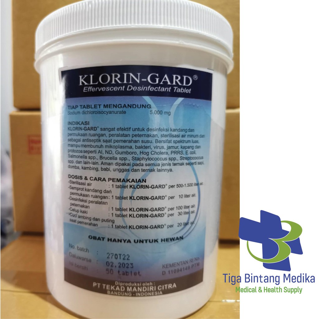 Jual Chlorine / Klorin Gard Disinfektan 1 tabung (50tablet) Indonesia ...