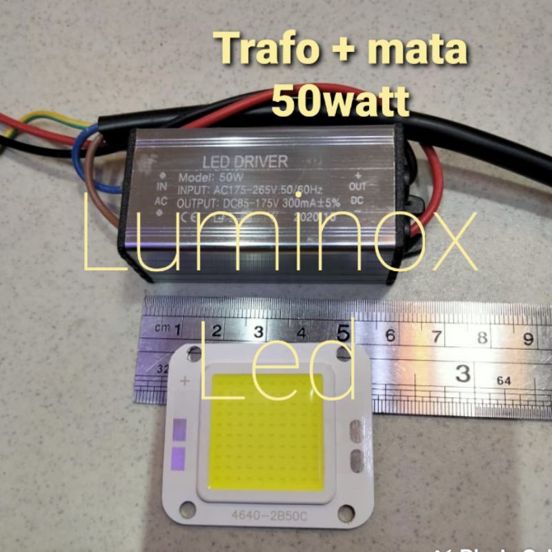 Jual trafo led pju cobra 50w 50 watt + mata led 50watt / driver led 50w chip 50 w | Shopee Indonesia