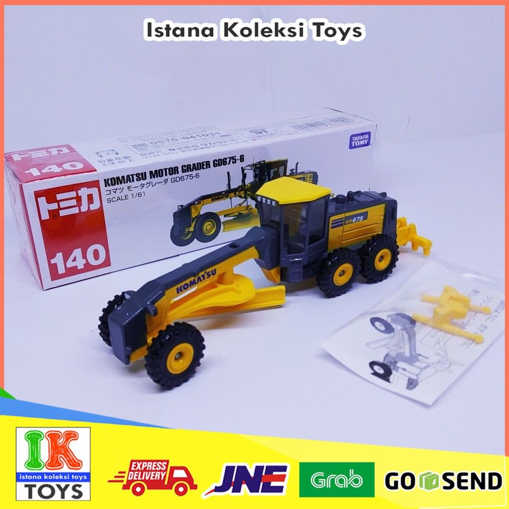 Jual Tomica Long 140 Komatsu Motor Grader Diecast Miniatur Alat Berat ...