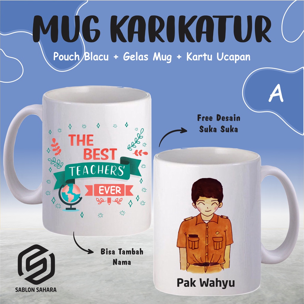 Jual MUG DOODLE / MUG GURU CUSTOM / MUG KARTUN / Cetak Mug Custom ...