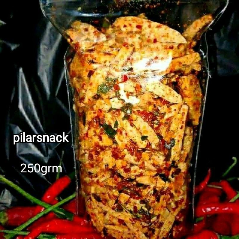 Jual Basreng pedas daun jeruk/Basreng setik pedas/Baso goreng pedas ...