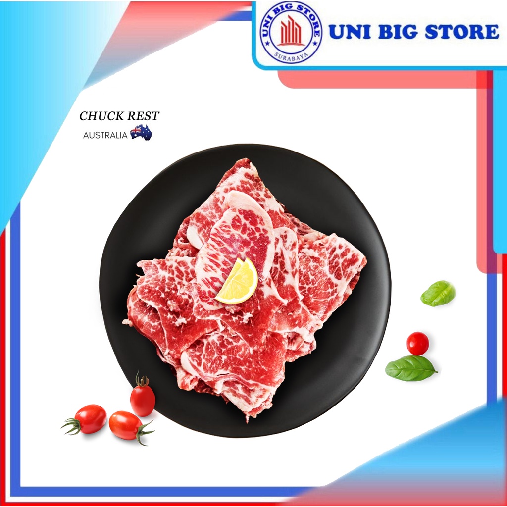 Jual AUS Chuck Crest Beef Slice Sapi BBQ grill Premium 250 gr Sukiyaki ...