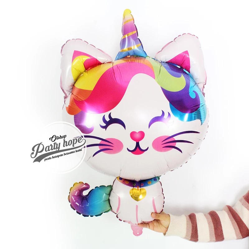 Jual Balon Foil Unicorn Kucing jumbo / Marie Cat Genit / balon cat ...
