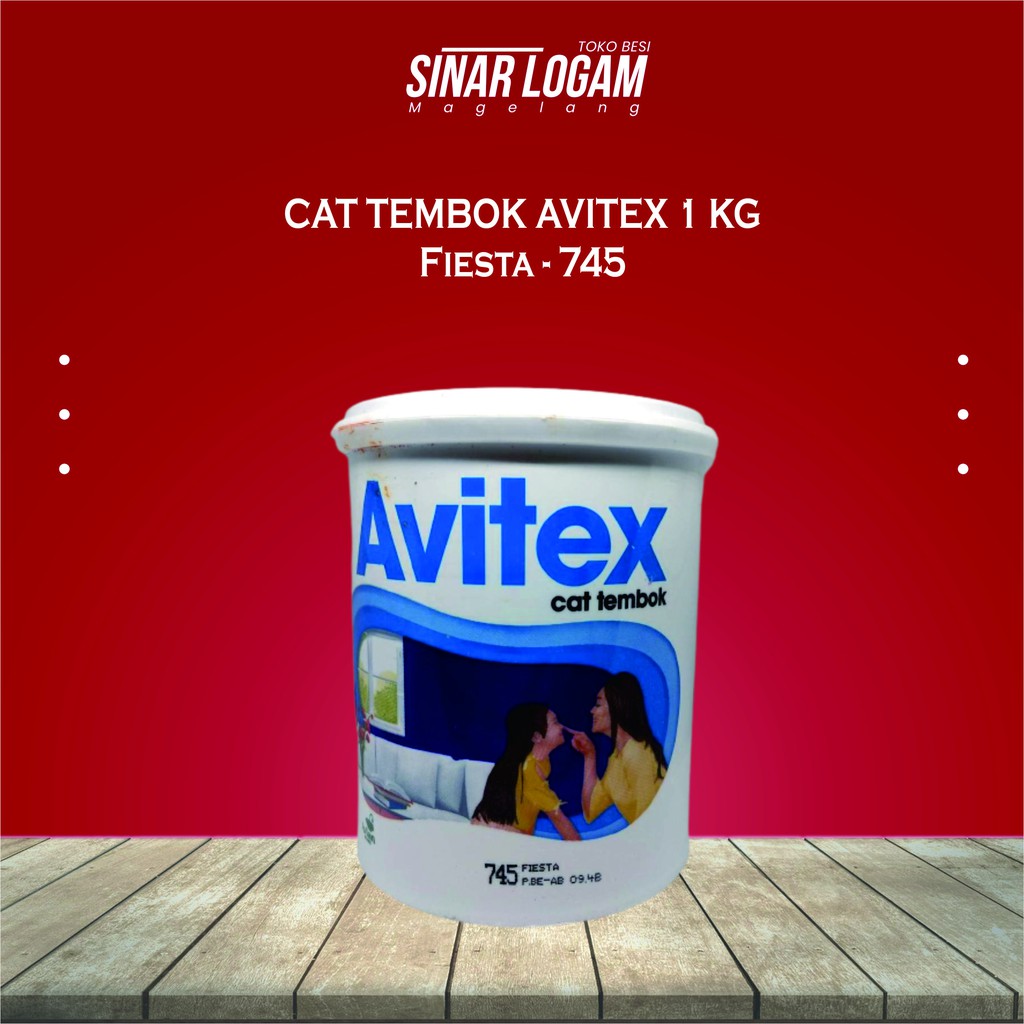 Jual CAT TEMBOK AVITEX 1 KG ORANGE FIESTA 745 CAT DINDING PLAFON ...