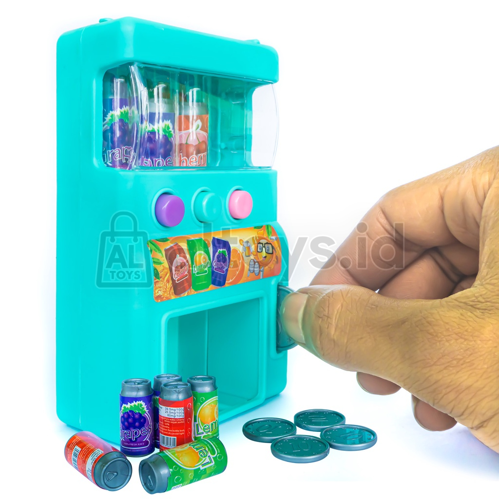 Jual Mini Vending Machine Mainan Lemari Mesin Jualan Minuman Otomatis ...
