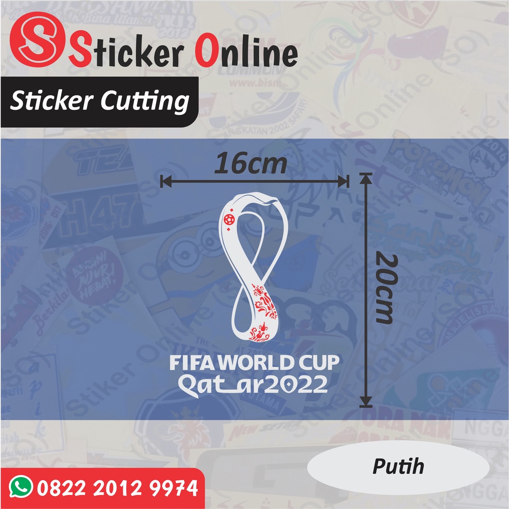 Jual Stiker Piala Dunia Qatar 2022 | Cutting Sticker Piala Dunia Qatar ...