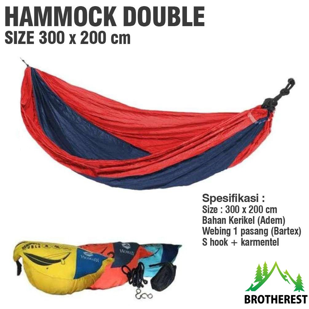 Jual Bisa COD Hammock Double Homain - Tempat Tidur Ayunan Gantung ...