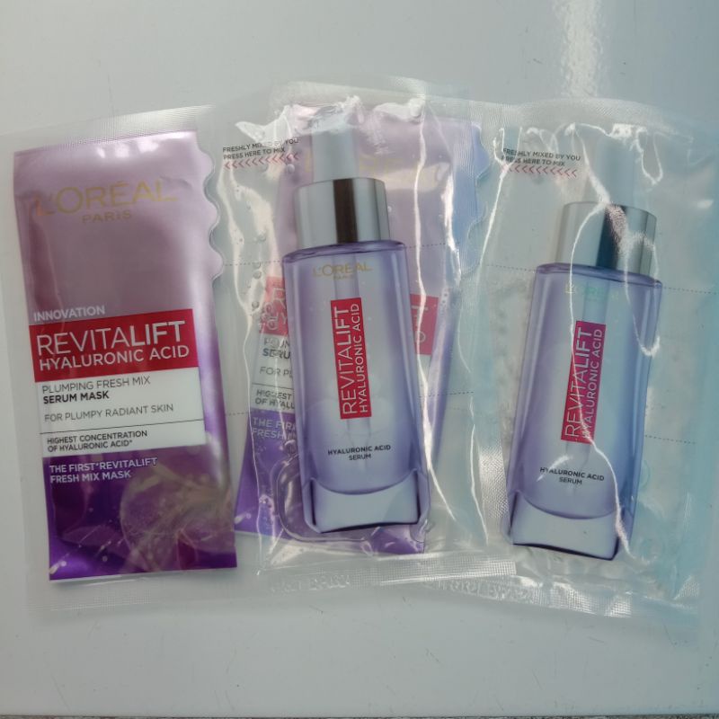 Jual Loreal Paris Revitalift Hyaluronic Acid Fresh Mix Sheet Mask ...