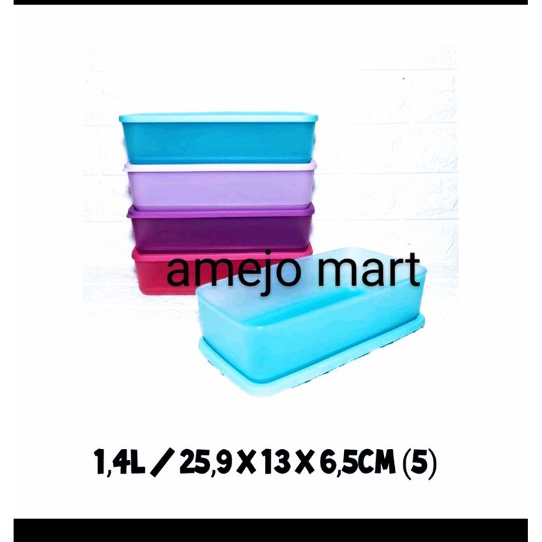 Jual TUPPERWARE KOTAK MAKAN RECTANGULAR SUMMER FRESH 1,4 LTR JUMBO ...