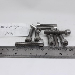 Jual BAUT L M8X45 STAINLESS M8 X 45 SS SUS 304 KUNCI L6 BAUT 13 PANJANG 4,5CM 4,5 CM HEAD SOCKET ...