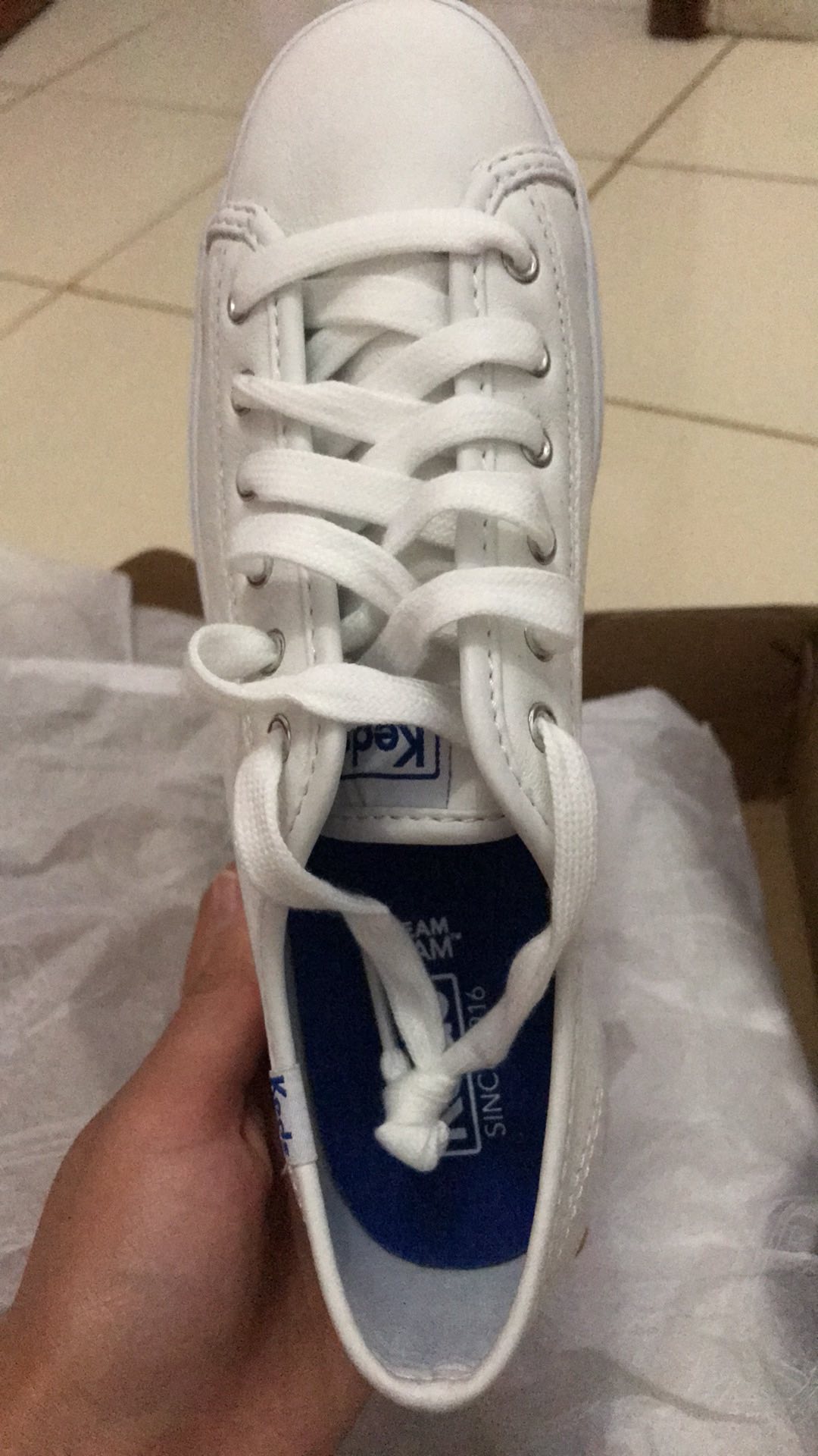 Keds Sepatu Wanita Triple Kick Leather White WH57310 | Shopee Indonesia