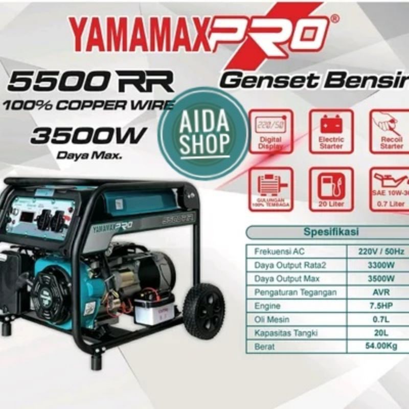 Jual Mesin Genset Yamamax PRO 5500RR 4 Tak 3500 Watt Mesin Generator ...