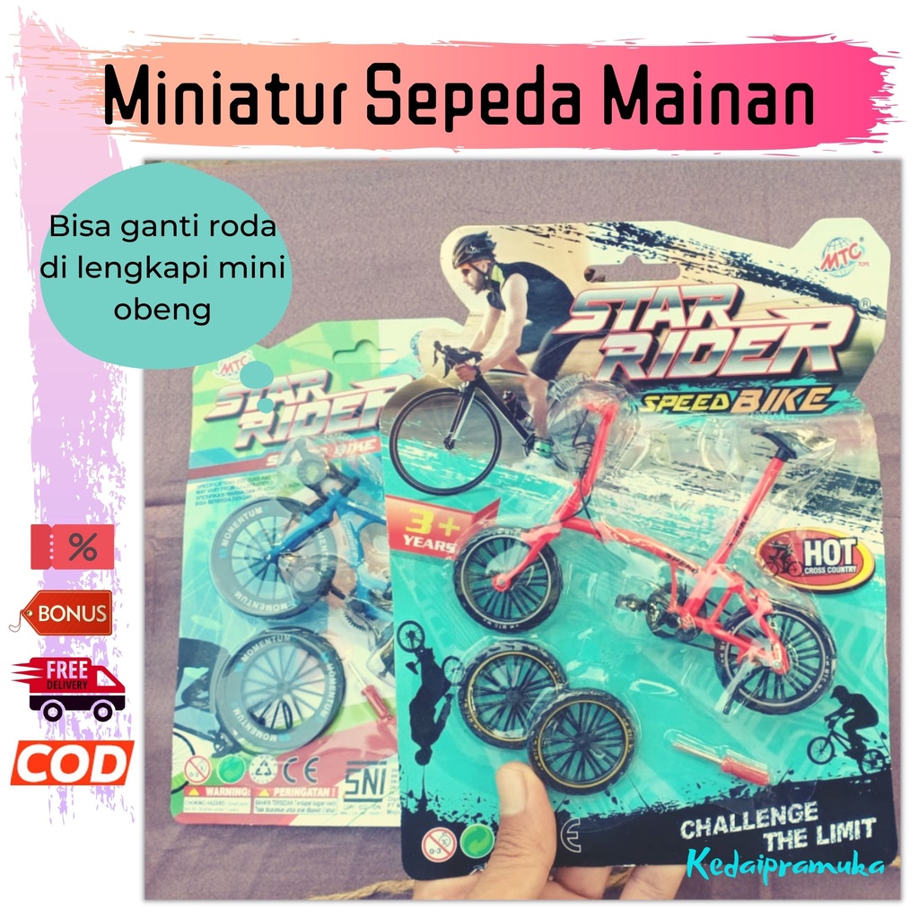 Jual Miniatur Sepeda Bmx Speda Lipat Balap Roadbike Gunung Diecast ...