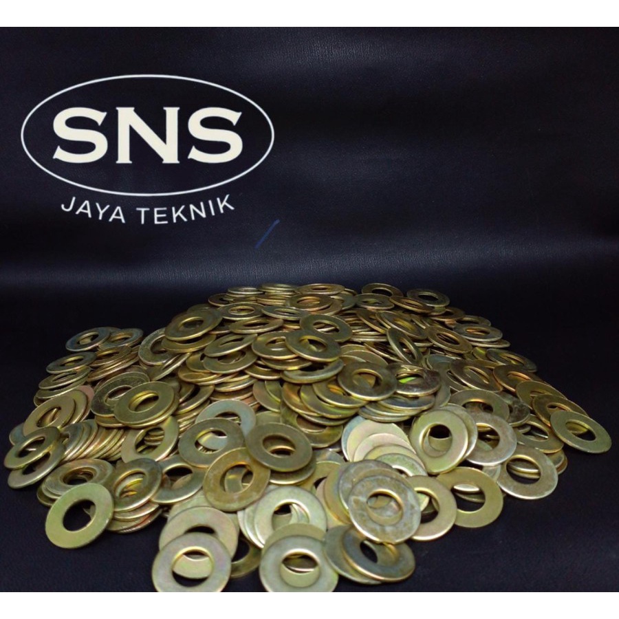 Jual RING PLAT LEBAR|RING PLAT KUNING M12 DAN 14|WASHER PLAT KUNING ...