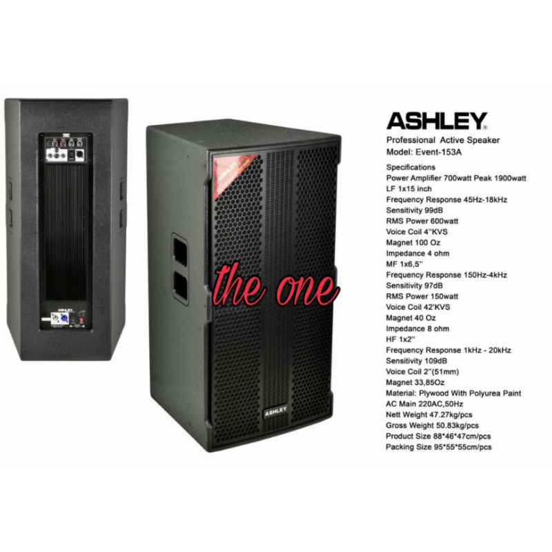 Jual speaker aktif ashley event 153A / event153A original | Shopee ...