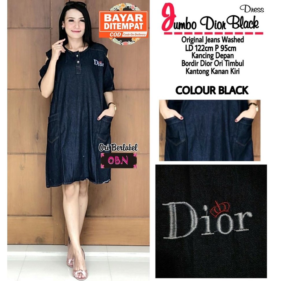 Jual Diro Dress Jeans Mini Dress Lepis Jumbo LD 120 Sabrina Dress Jins ...