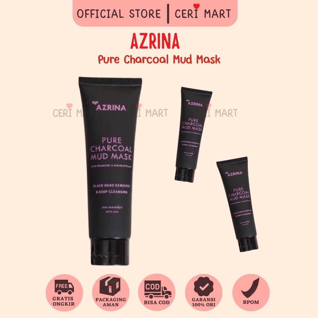 Jual Azrina Pure Charcoal Mud Mask | Shopee Indonesia
