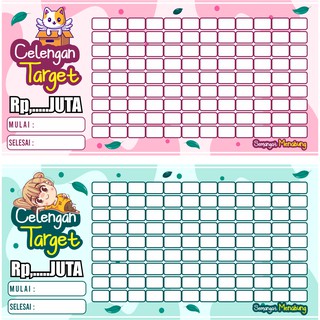 Jual Stiker Celengan Target - Stiker Celengan Target Tabungan Viral ...