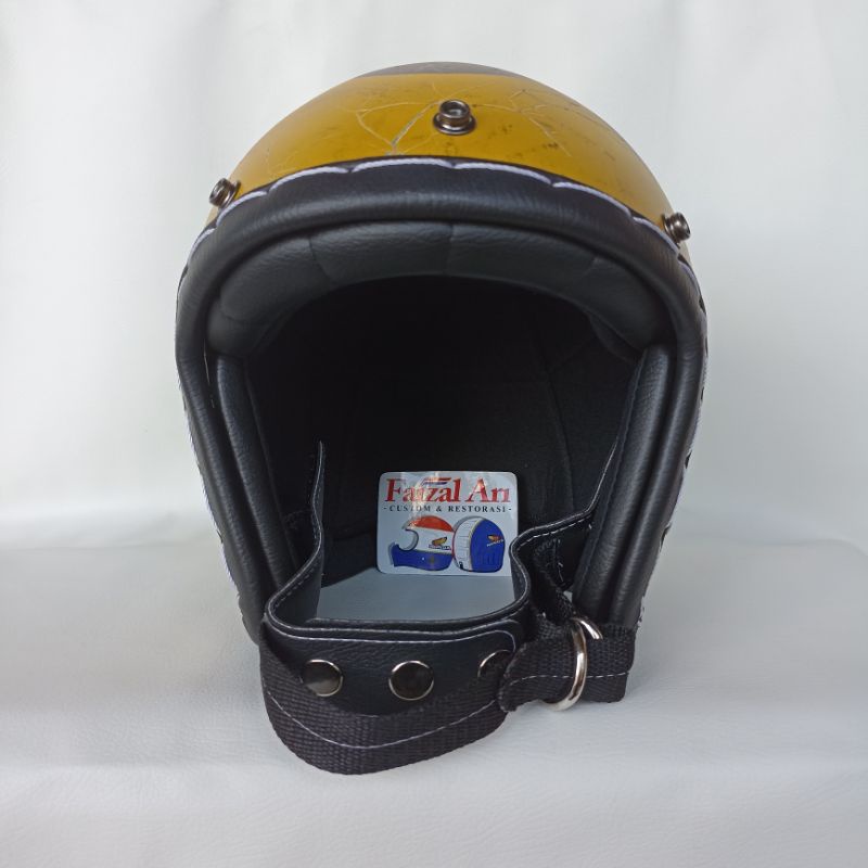 Jual Helm Slim Head Custom Api Jelek Patina Indonesia|Shopee Indonesia