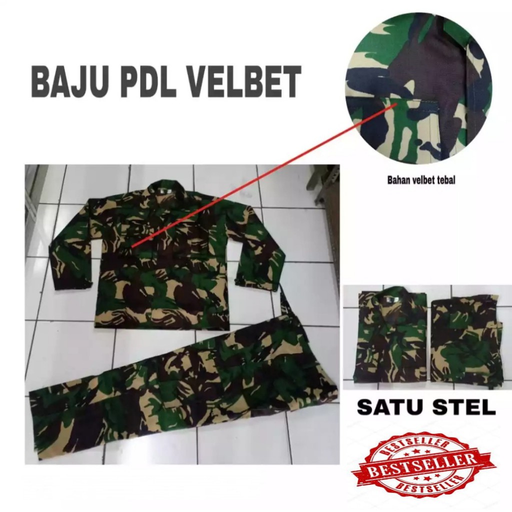 Jual baju setelan pdl tempur TNI ad loreng malvinas bahan velbed - Ratu militer | Shopee Indonesia