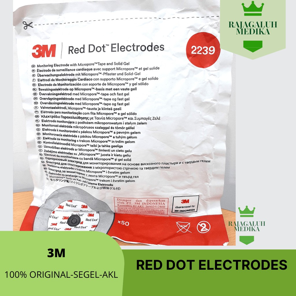 Jual Red dot Elektroda untuk kulit sensitif 2239 ECG/EKG Original 3M | Shopee Indonesia