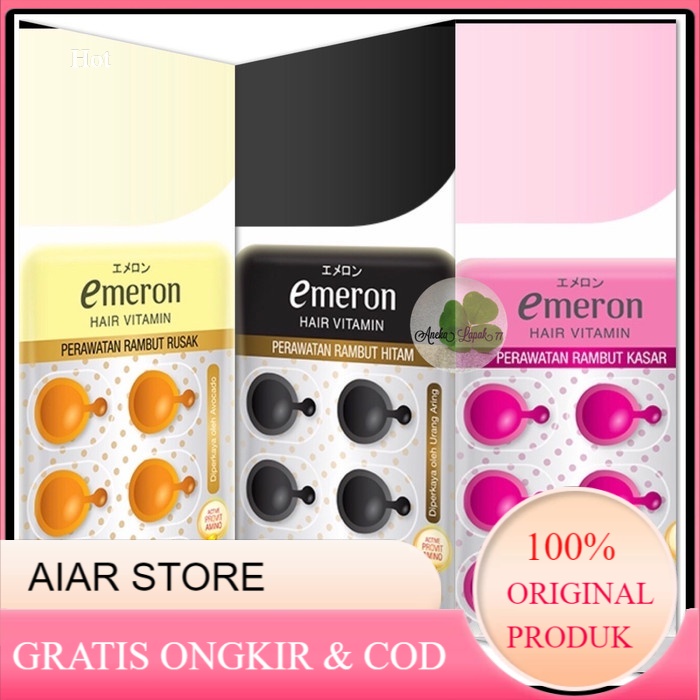 Jual EMERON HAIR VITAMIN BPOM ORIGINAL - Vitamin Perawatan Rambut ...