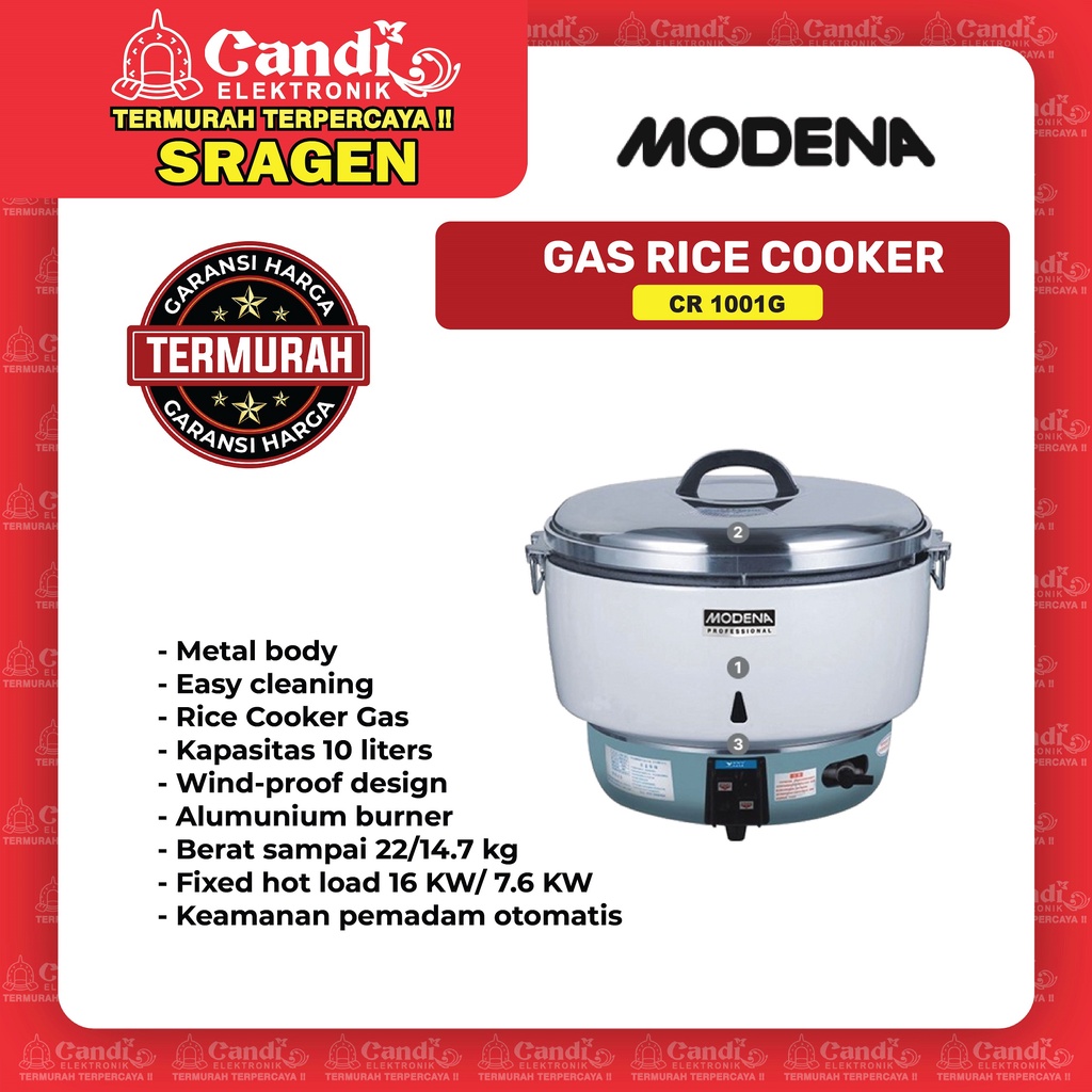 Jual MODENA GAS RICE COOKER CR 1001 G | Shopee Indonesia