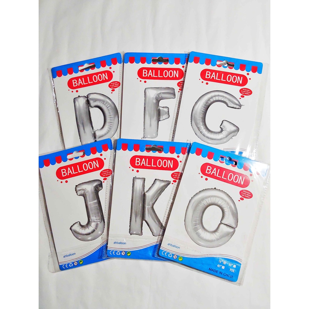 Jual BALON HURUF WARNA SILVER / BALON HURUF WARNA GOLD / BALON HURUF ...