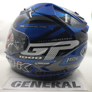 Jual Helm NHK GP 1000 GP1000 Motif Star Blue Metalic Silver Biru ...