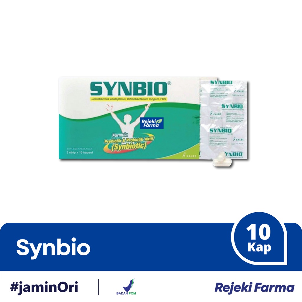 Jual Synbio 1 Strip isi 10 Kapsul - Suplemen Probiotik dan Prebiotik ...