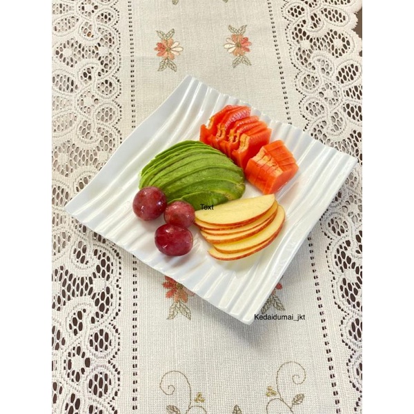 Jual Piring Gerigi 20x20cm Legacy Premium Porcelain Serration Square ...