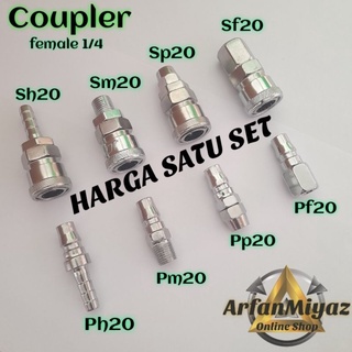 Jual Quick Coupler Coupling 1/4 Harga Satu Set Male Dan Female / Untuk ...