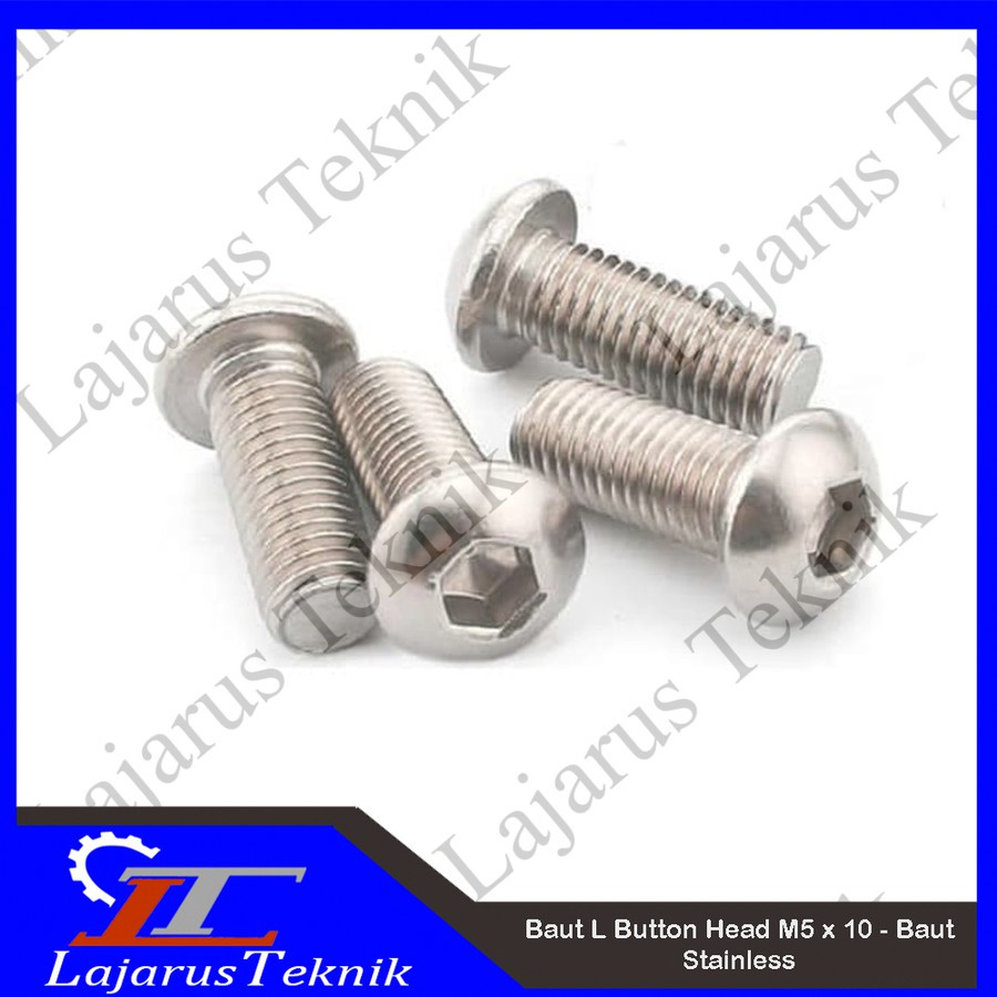 Baut L Button Head M5 x 10 - Baut Stainless . diameter 5mm x panjang 10mm PER 1 PCS | Shopee ...