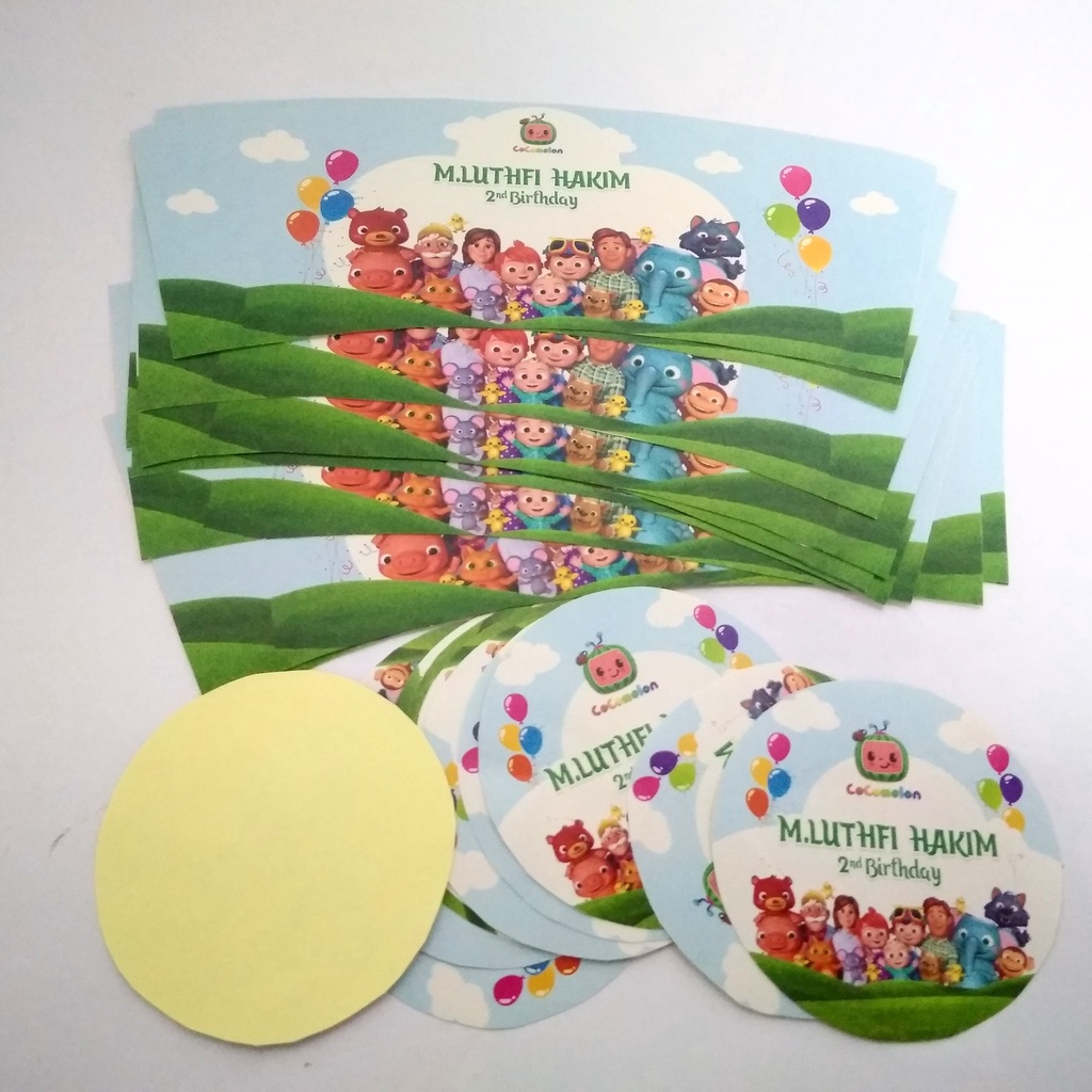 Jual label nyam-nyam cocomelon / label snack nyam-nyam cocomelon ...