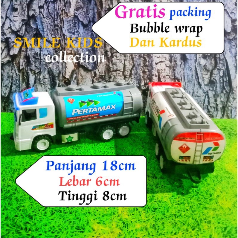 Jual MAINAN MOBIL TRUK TANGKI Pertamina Pertamax Panjang 18cm Lebar 6cm ...