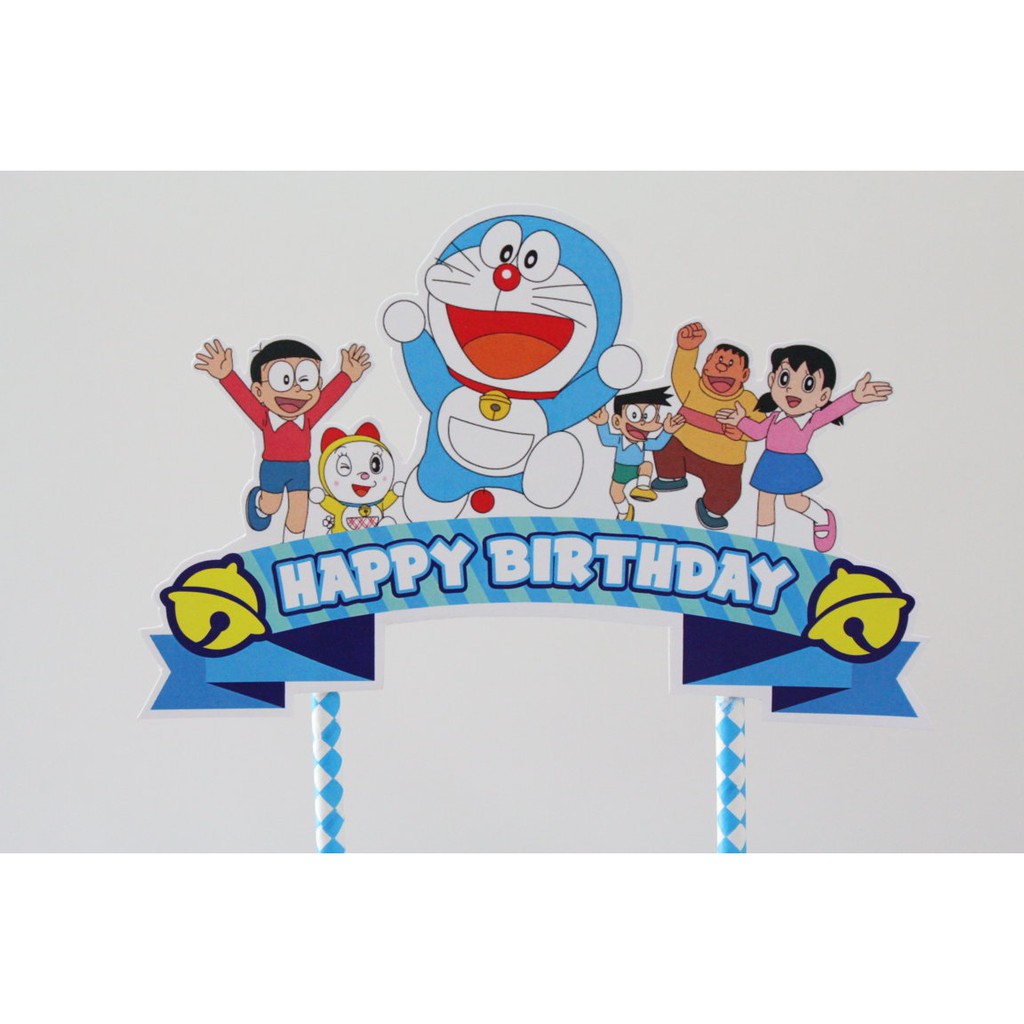 Jual cake topper doraemon / tusukan kue doraemon / hiasan kue doraemon ...