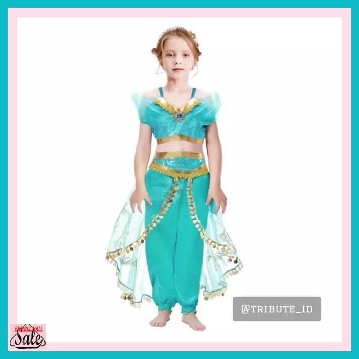 Jual ssecnirp- setelan baju anak kostum princess jasmine film disney ...