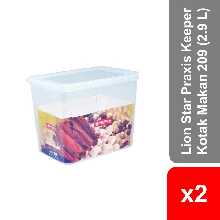 Jual Lion Star Kotak Makan Praxis Keeper 209 2.9L x 2 Pcs | Shopee ...