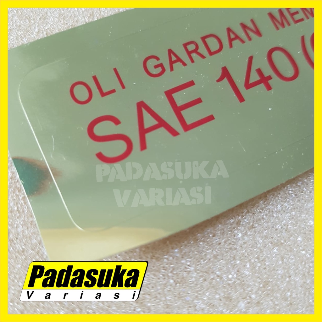Jual Stiker Sticker Oli Gardan Gold Stiker Oli SAE 140 | Shopee Indonesia