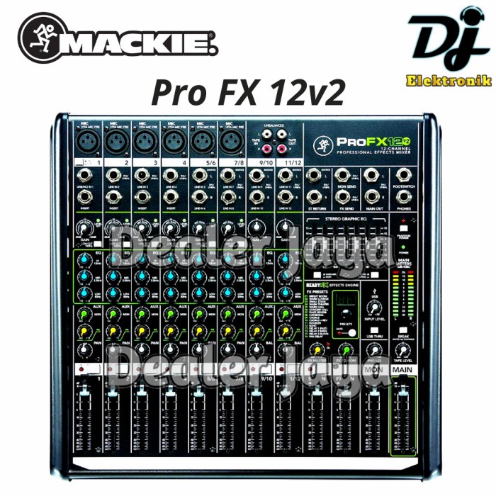Jual Mixer Analog Mackie Pro FX 12 v2 / Pro FX 12v2 - 12 channel ...