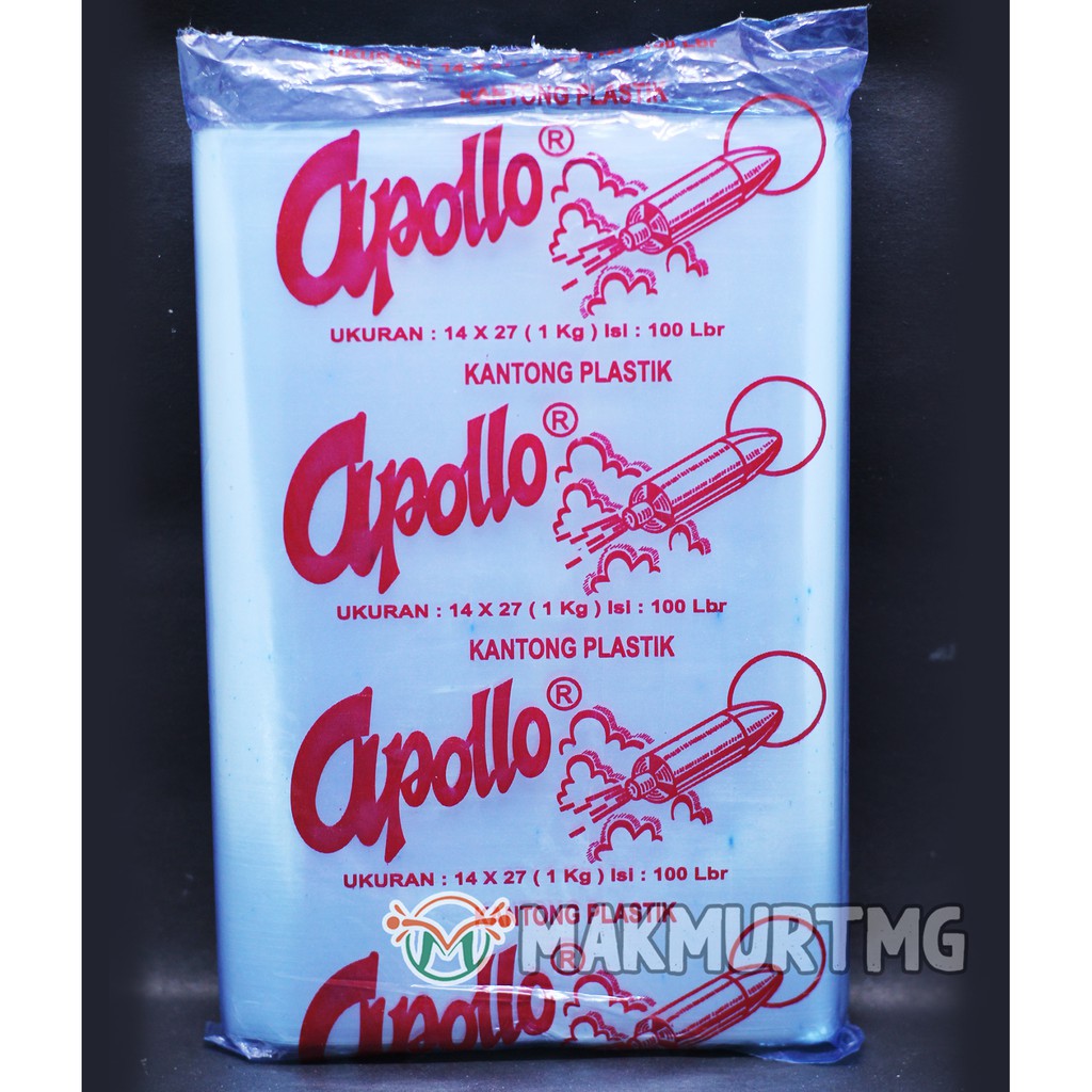 Jual PLASTIK APOLLO 14x27 1kg ISI 100 LEMBAR | Shopee Indonesia