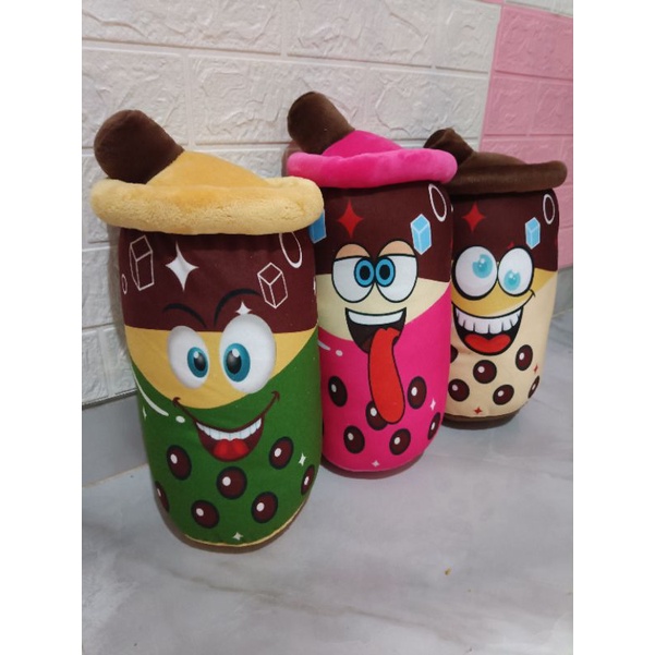 Jual BONEKA BOBA MOTIF LUCU bubble milk tea VIRAL TERBARU BES QUALITY L ...