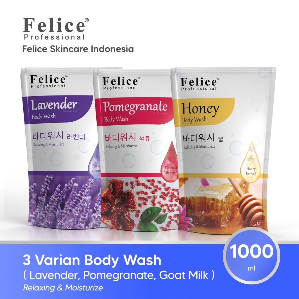Jual Felice Skincare Body Wash 1000ml | Shopee Indonesia