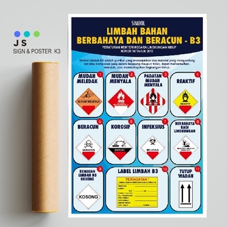 Jual POSTER SAFETY K3 SIMBOL LIMBAH B3 | Shopee Indonesia